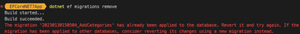 Remove Migration EF Core - Code And Prod .NET technology & CSharp